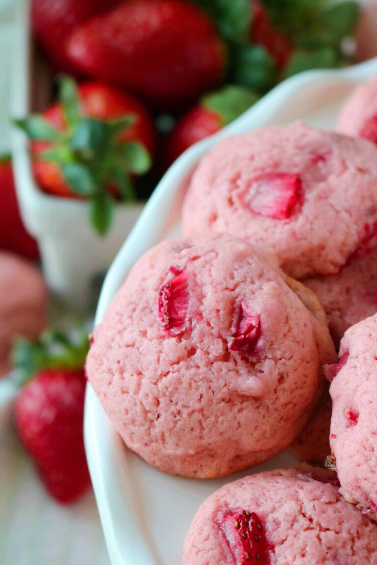 Strawberry Cookies with Real Strawberries - The Anthony Kitchen