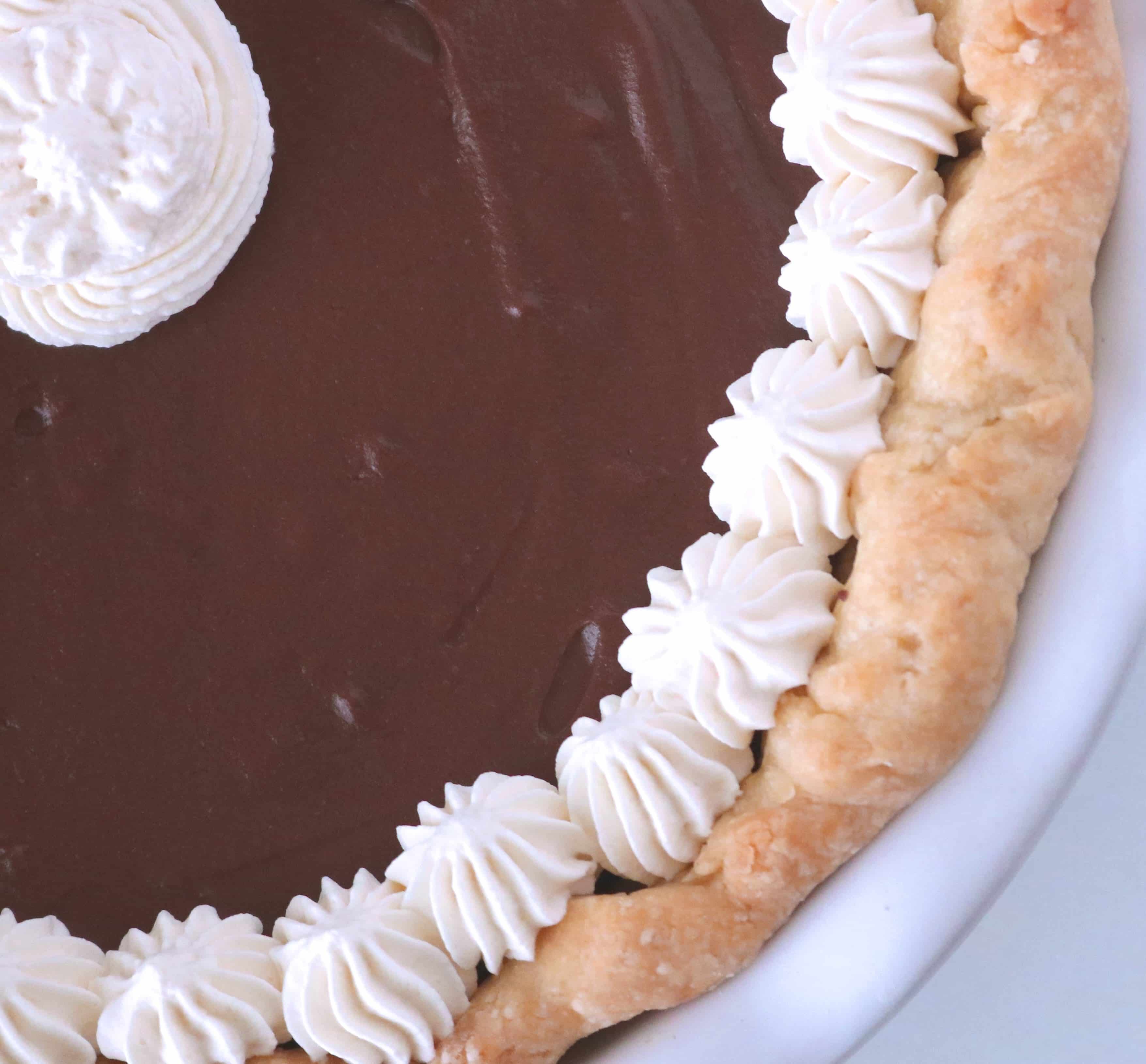 Homemade Chocolate Pudding Pie Recipe No Bake Chocolate Pudding Pie