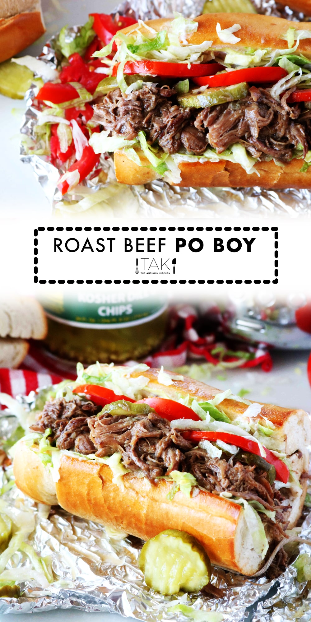 Hot Roast Beef Sandwich | Roast Beef Po' Boy - The Anthony Kitchen