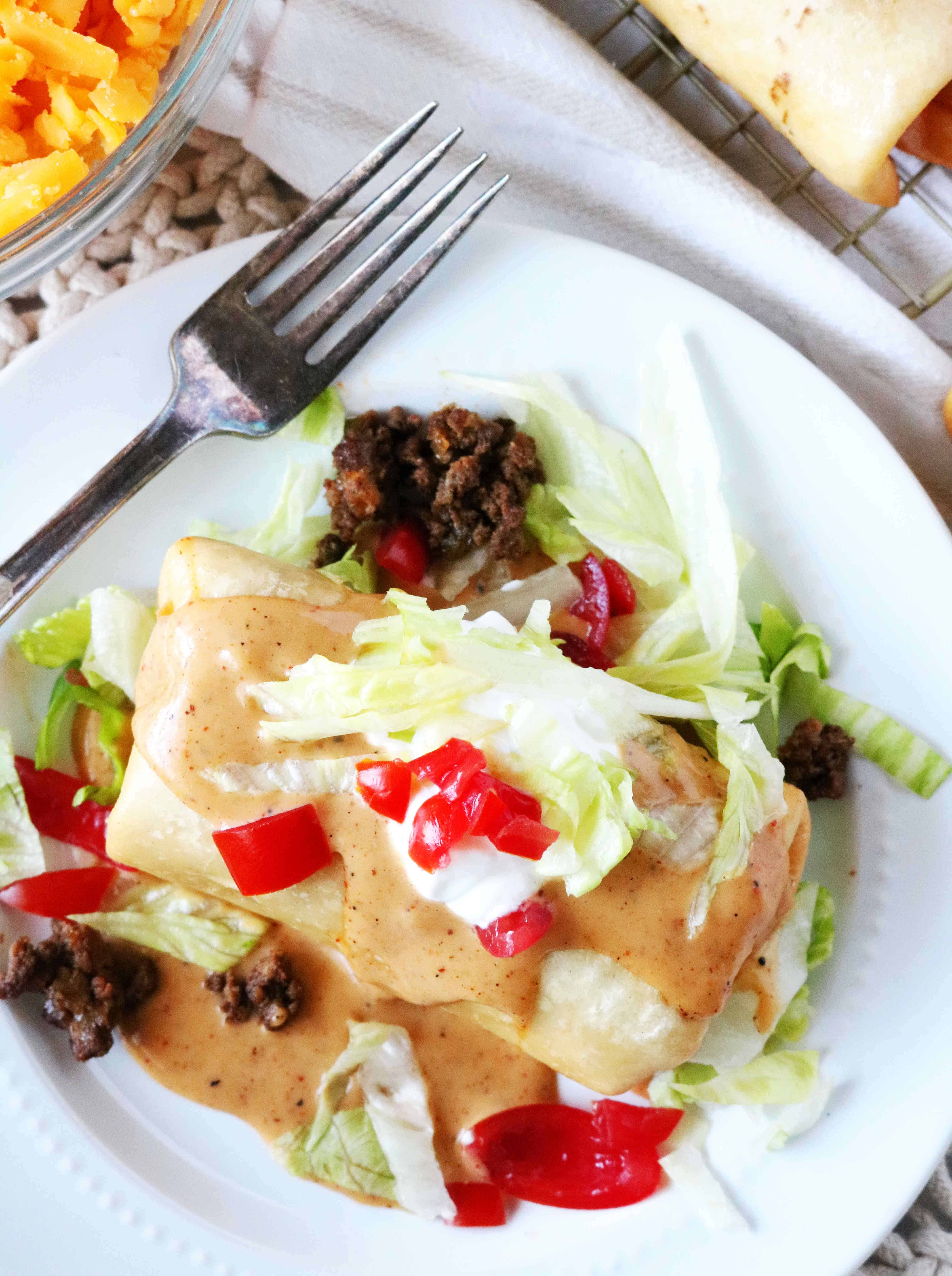 Homemade Beef Chimichangas - The Anthony Kitchen