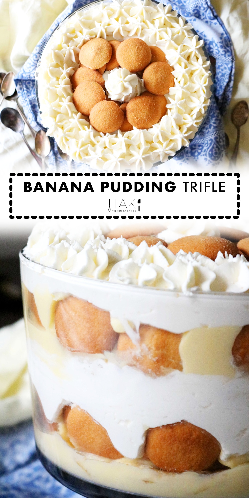 Layered Banana Pudding Trifle - The Anthony Kitchen