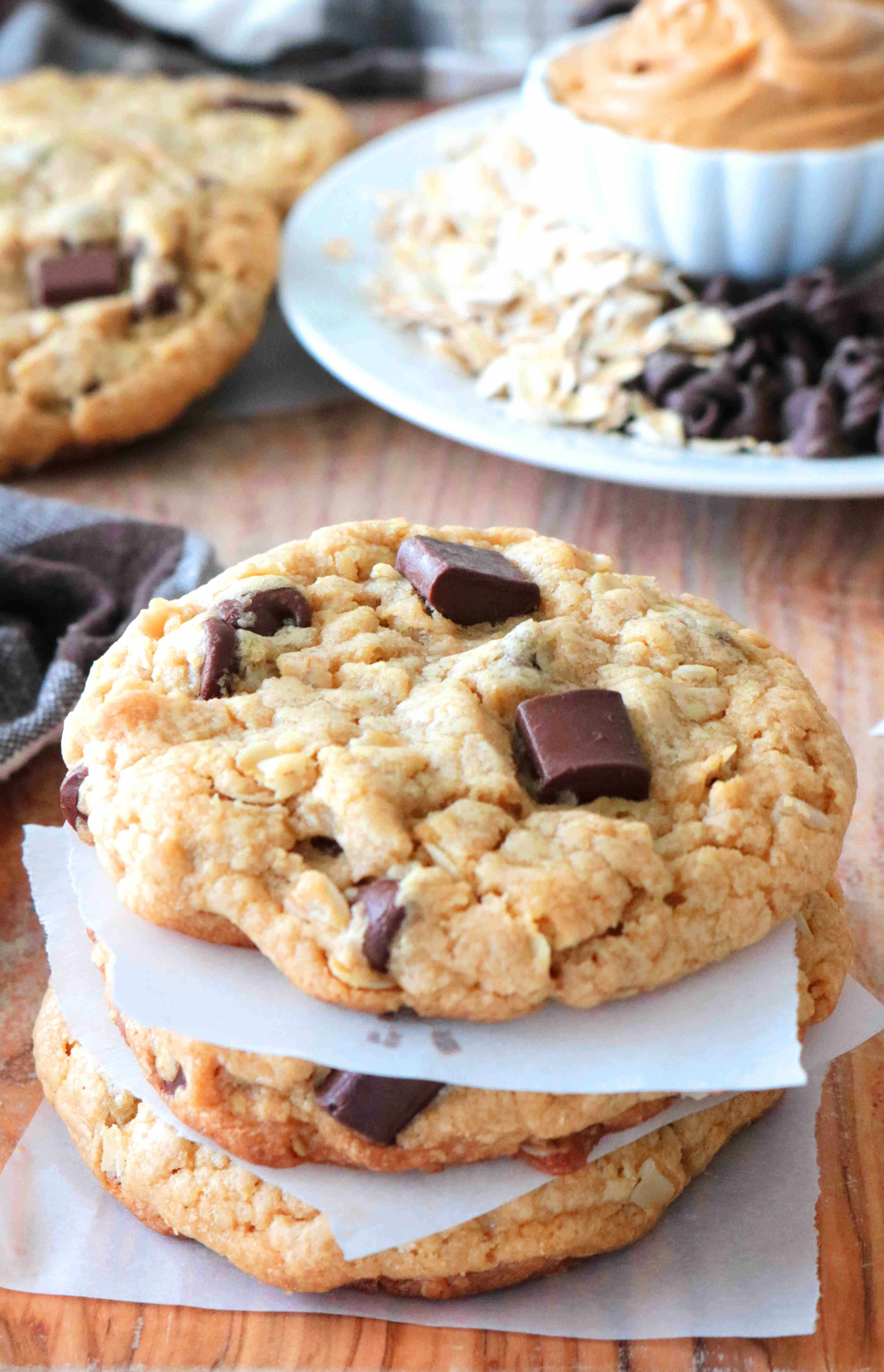 Peanut Butter Oatmeal Chocolate Chip Cookies - The Anthony Kitchen
