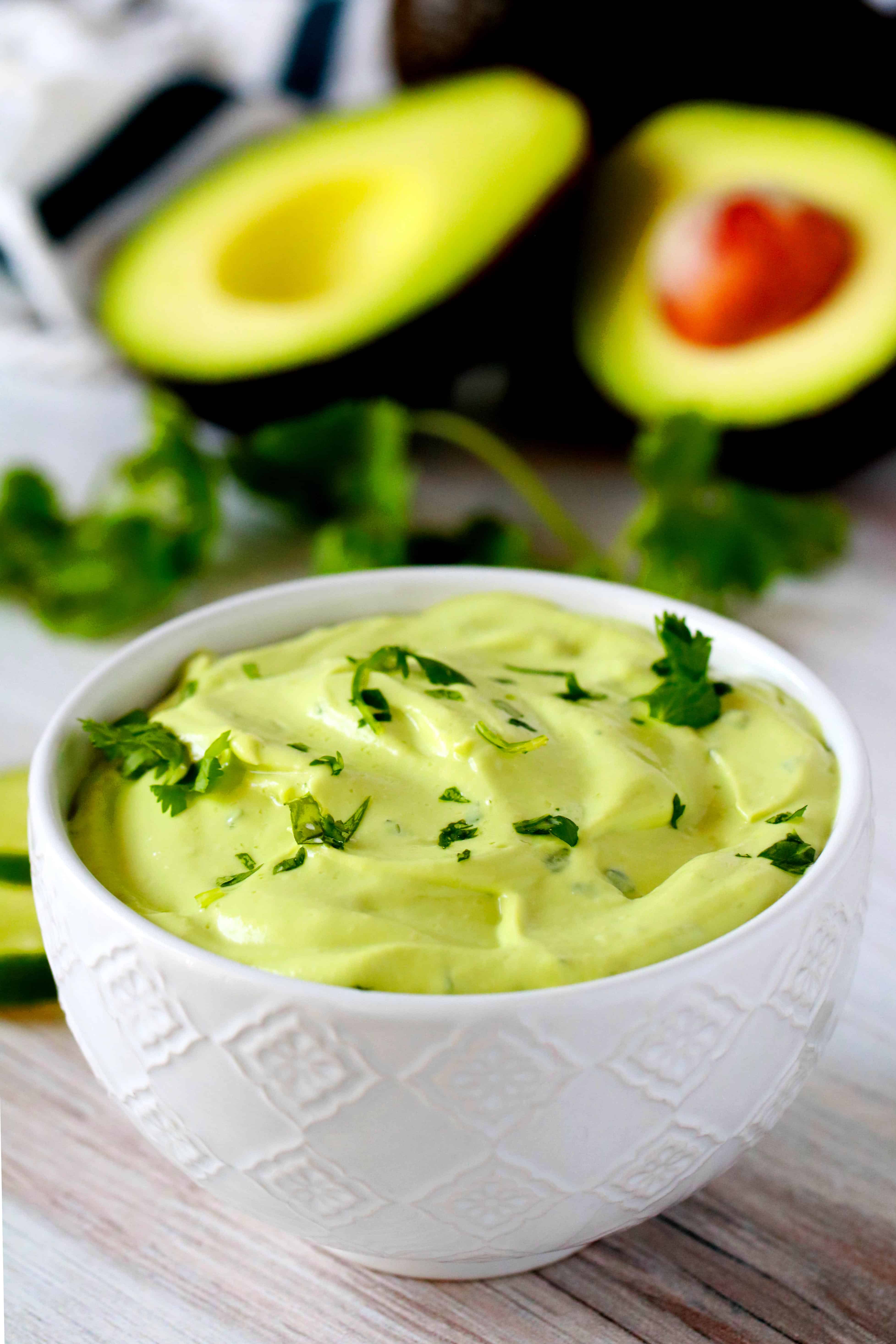 Avocado Crema | Easy 5-Minute Recipe - The Anthony Kitchen