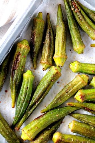 Oven Roasted Okra Recipe - The Anthony Kitchen