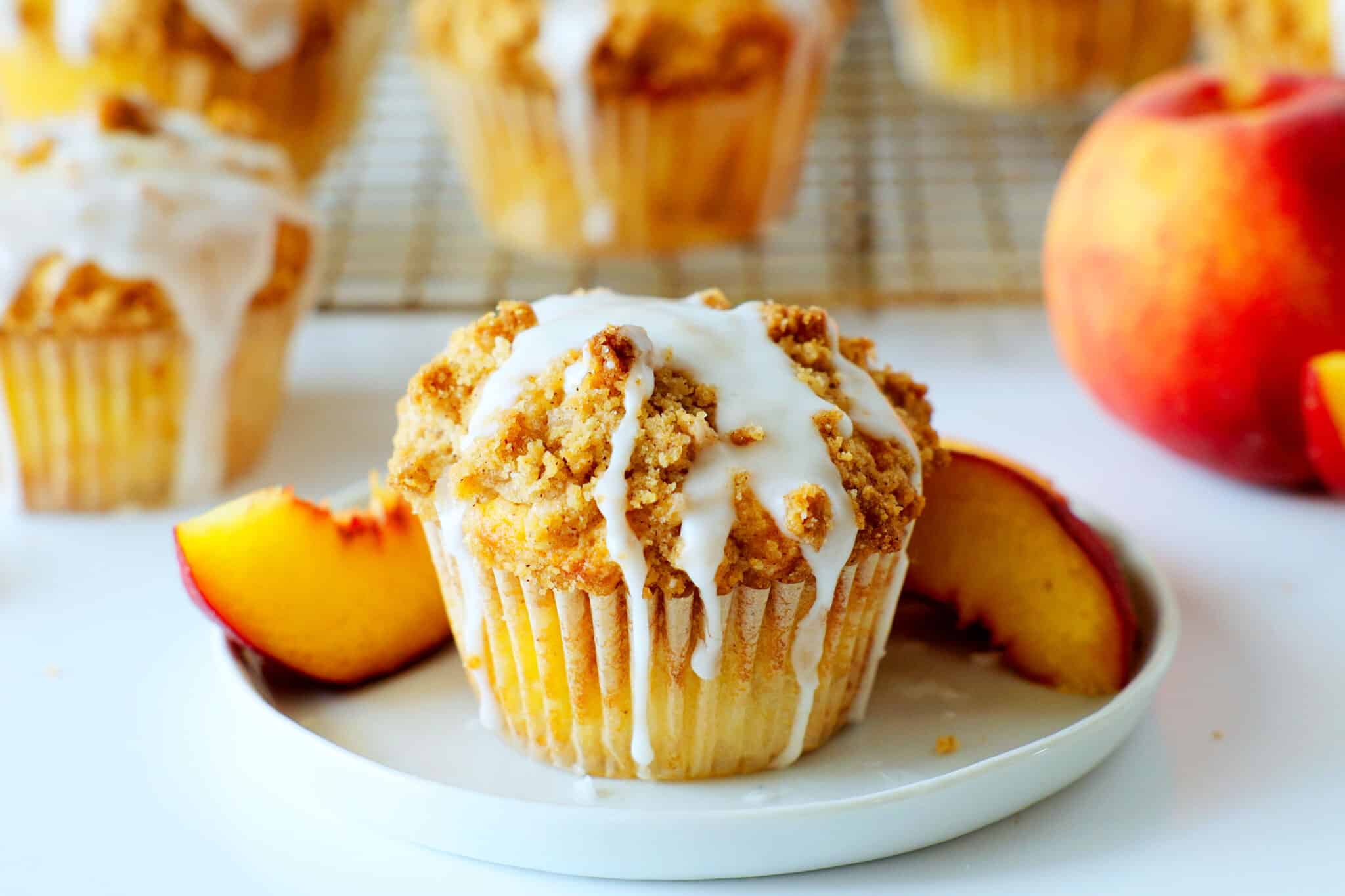 Peach Muffins (With Streusel Topping!) - The Anthony Kitchen