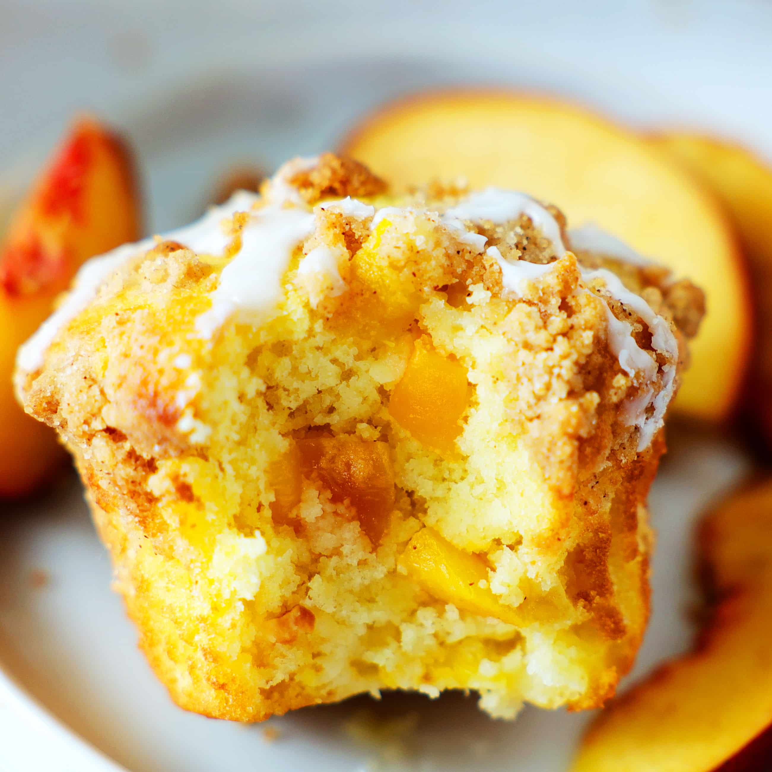 Peach Muffins (With Streusel Topping!) - The Anthony Kitchen
