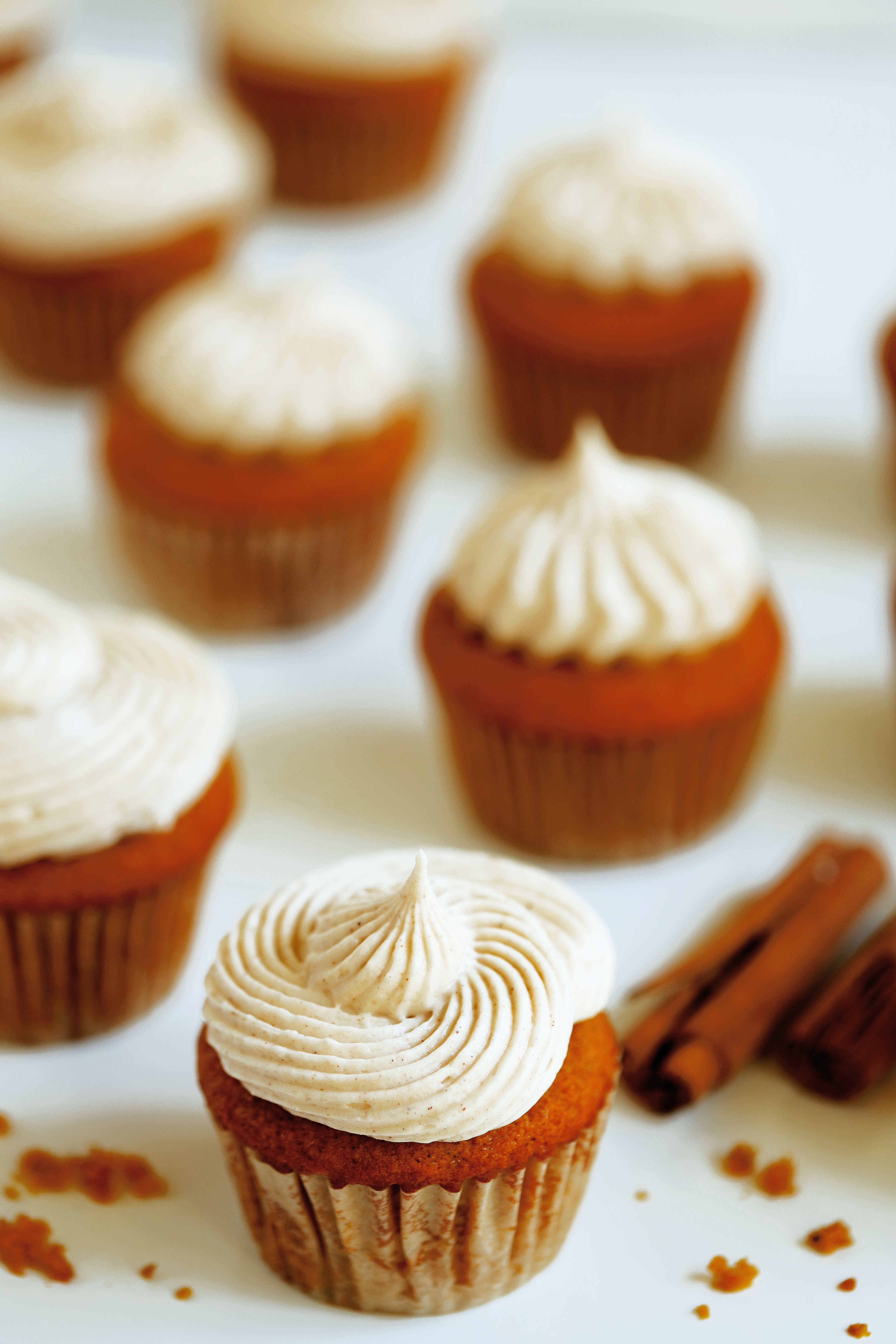 Pumpkin Cupcakes (With Cream Cheese Frosting!) - The Anthony Kitchen