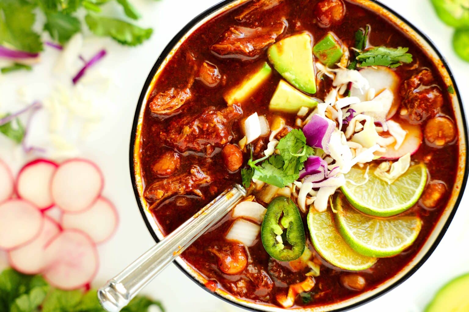 Pozole Rojo | Mexican Pork and Hominy Stew - The Anthony Kitchen