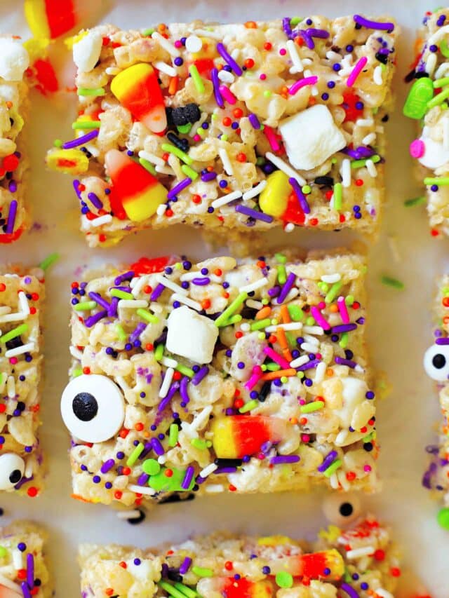 HALLOWEEN SPRINKLE RICE KRISPIE TREATS - The Anthony Kitchen