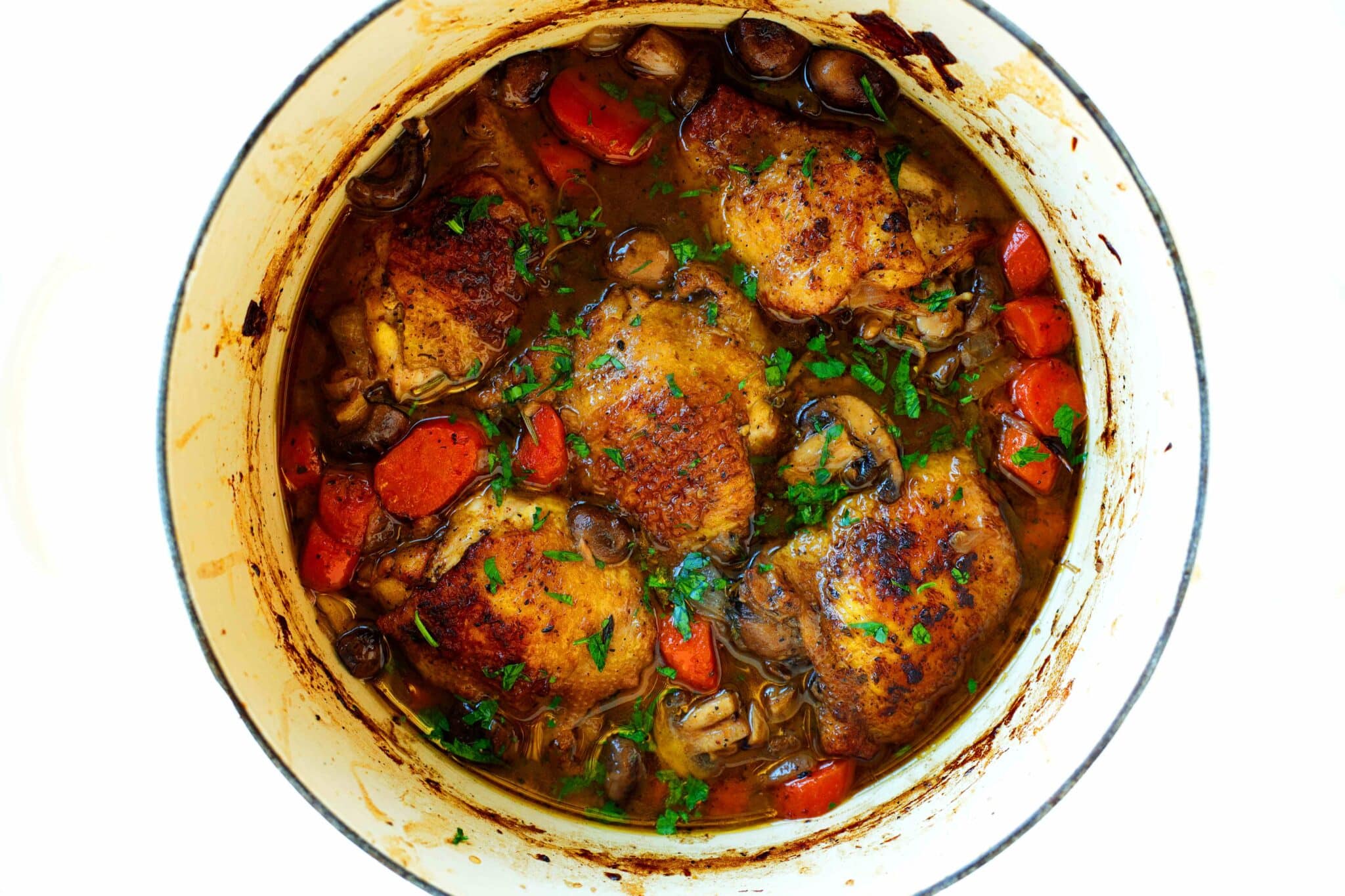 Braised Chicken Thighs (with Vegetables and Mushrooms)